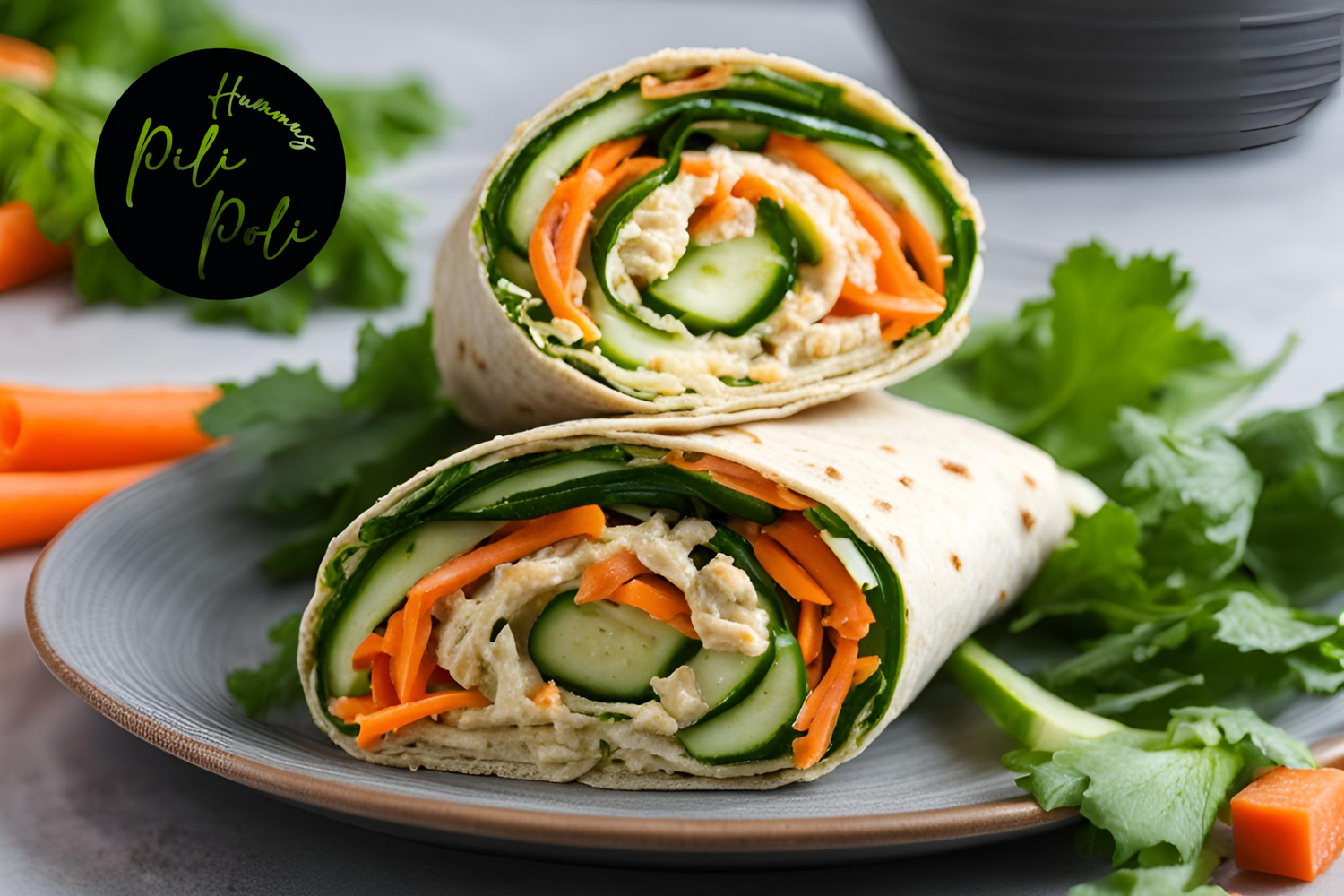 Wrap de Hummus y Vegetales – Pili Poli Hummus